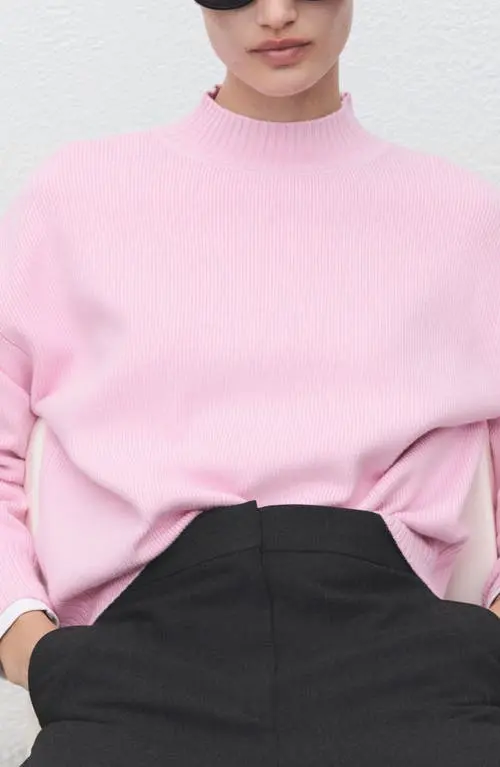 Mango Rino Mock Neck Sweater - Pink