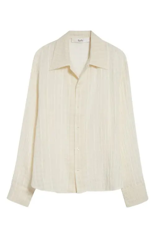 Séfr Ignacio Check Cotton Button-up Shirt - Cloud White Check