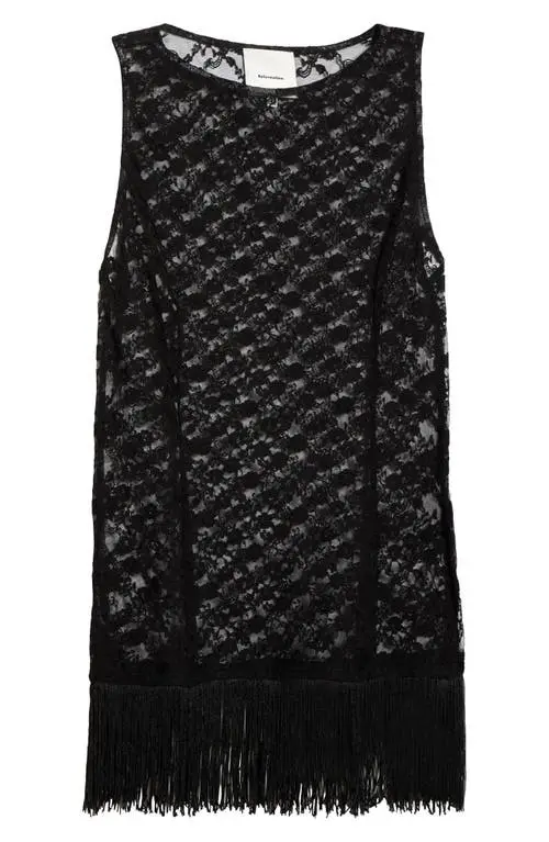 REFORMATION Gabrielle Fringe Hem Knit Top