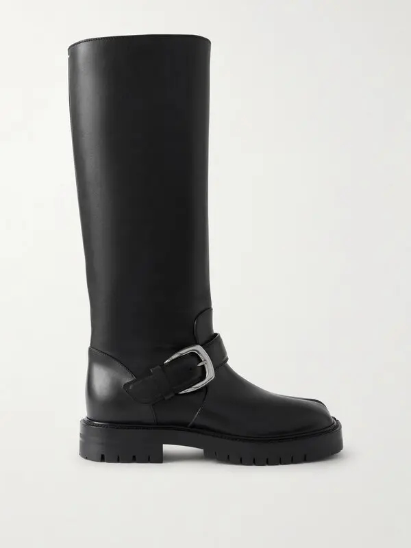 MAISON MARGIELA Tabi Buckled Leather Knee Boots