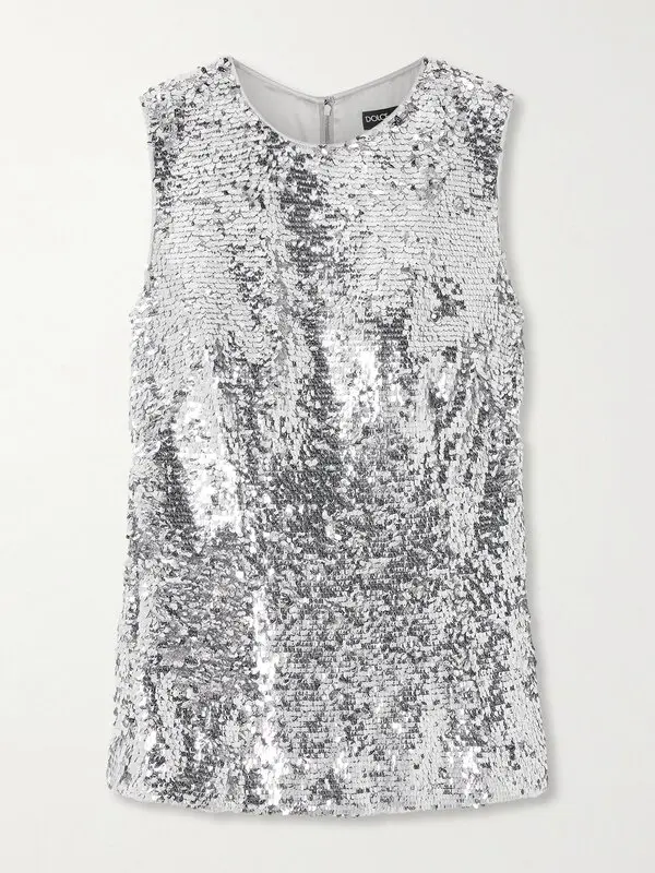 Dolce & Gabbana Sequined Satin Top