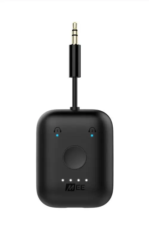 MEE AUDIO Connect Air In-flight Bluetooth Wireless Audio Transmitter For Airpods & Headphones - Black