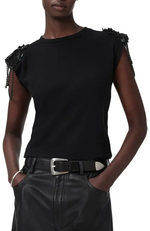 ALLSAINTS Shona Beaded Sleeveless Top