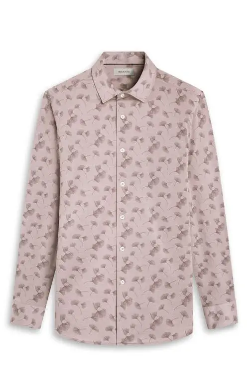 Bugatchi James Ooohcotton® Floral Twill Button-up Shirt - Sand