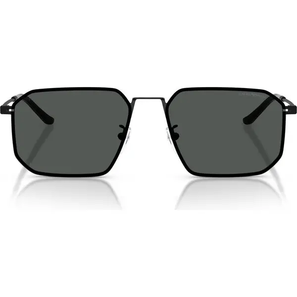 Emporio Armani 58mm Octagon Sunglasses - Matte Black/dark Grey