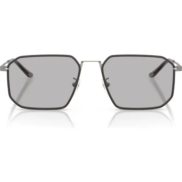Emporio Armani 58mm Octagon Sunglasses - Matte Gunmetal/dark Grey