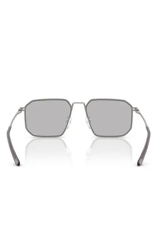 Emporio Armani 58mm Octagon Sunglasses - Matte Gunmetal/dark Grey