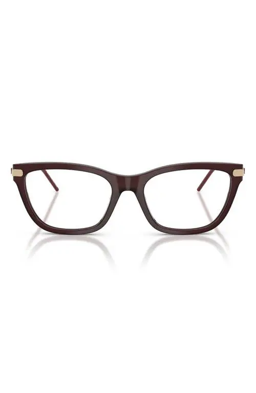 Emporio Armani 52mm Cat Eye Optical Glasses - 0pal Bordeaux/demo Lens