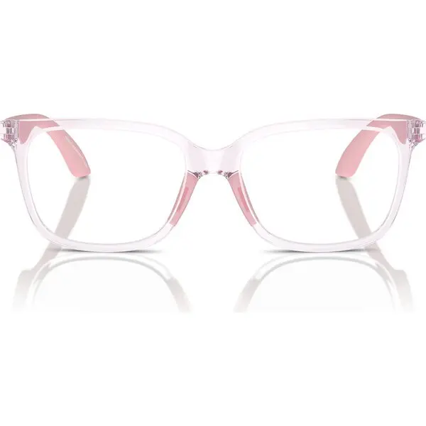 Emporio Armani 49mm Pillow Optical Glasses - Shiny Pink/demo Lens