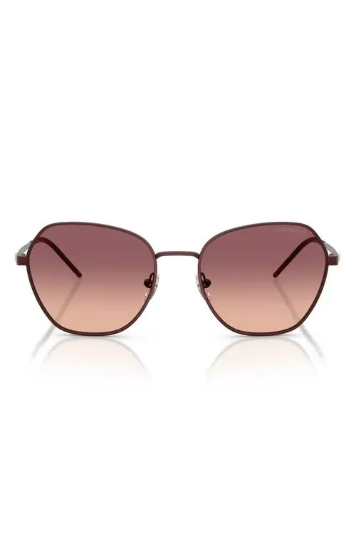 Emporio Armani 55mm Irregular Sunglasses - Bordeaux/pink Violet