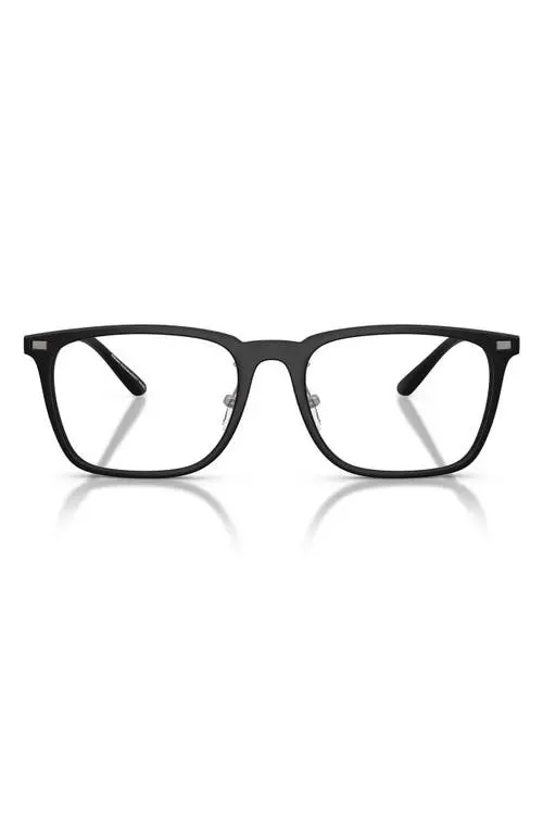 Emporio Armani 55mm Pillow Optical Eyeglasses - Matte Black/demo Lens