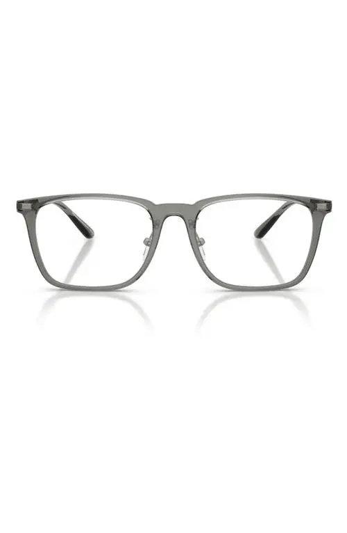 Emporio Armani 55mm Pillow Optical Eyeglasses - Shiny Grey/demo Lens