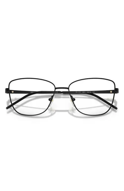 Emporio Armani 55mm Irregular Optical Glasses - Matte Black/demo Lens