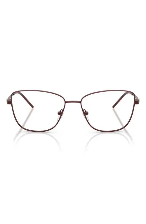 Emporio Armani 55mm Irregular Optical Glasses - Matte Bordeaux/demo Lens