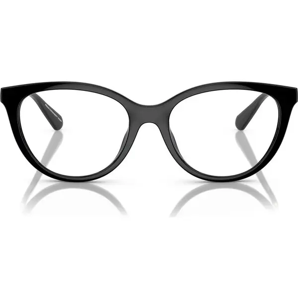 Emporio Armani 53mm Cat Eye Optical Glasses - Shiny Black/clear