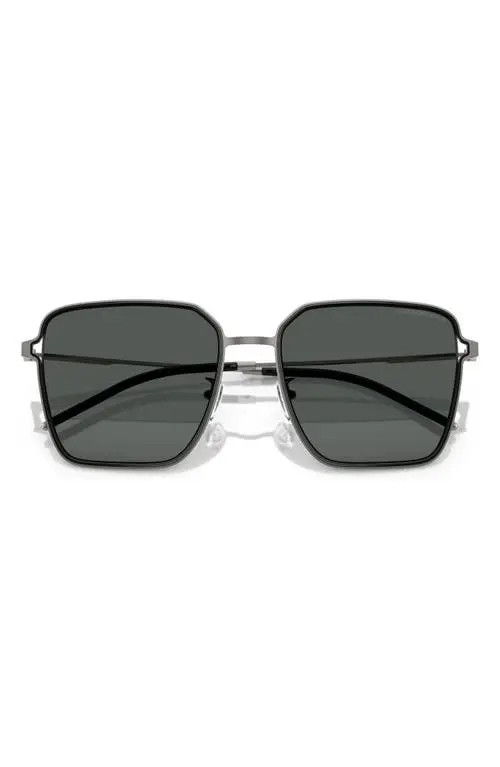 Emporio Armani 57mm Square Full Rim Sunglasses