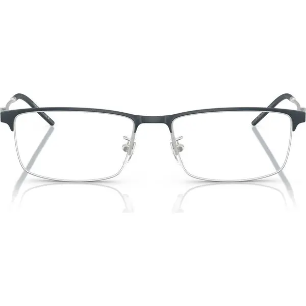 Emporio Armani 57mm Rectangle Optical Glasses - Matte Dark Blue/demo Lens