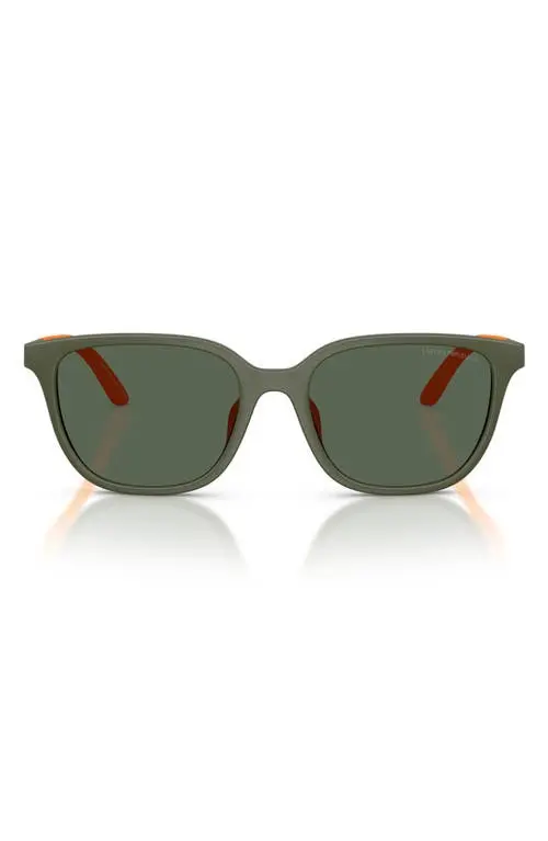 Emporio Armani 49mm Pillow Sunglasses - Matte Green/dark Green