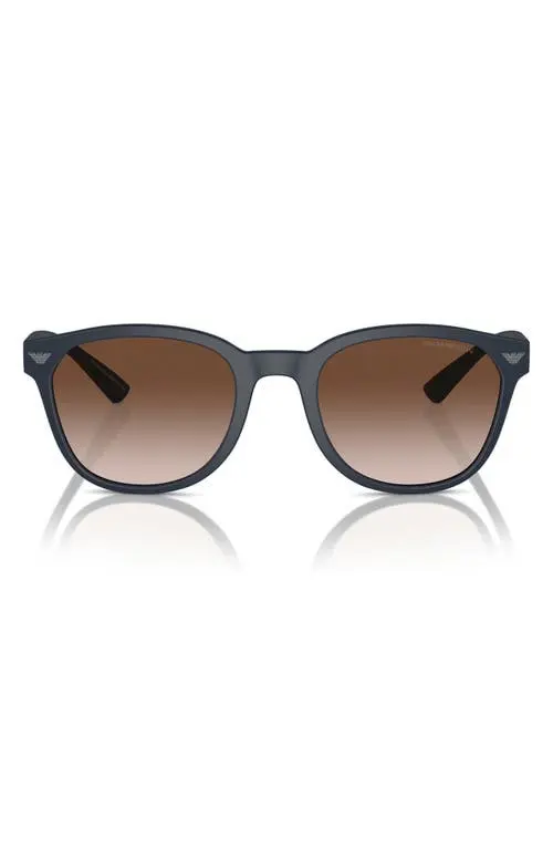 Emporio Armani 53mm Phantos Sunglasses - Matte Blue/gradient Brown