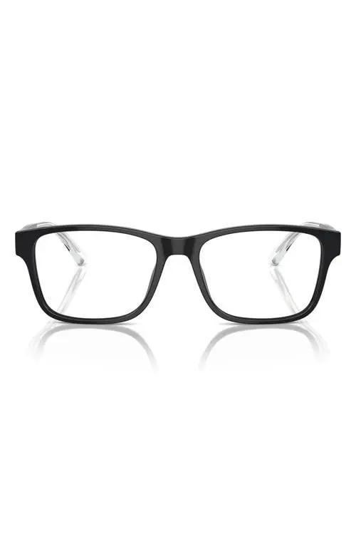 Emporio Armani 55mm Rectangle Eyeglasses - Black/demo Lens