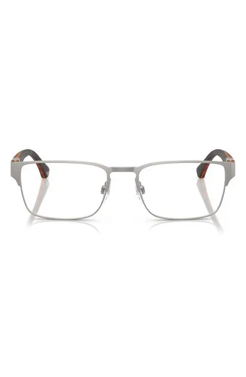 Emporio Armani 57mm Square Full Rim Eyeglasses - Matte Gunmetal/demo Lens
