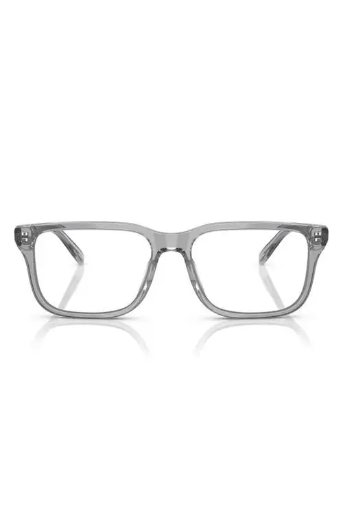 Emporio Armani 56mm Rectangle Eyeglasses - Shiny Grey/demo Lens