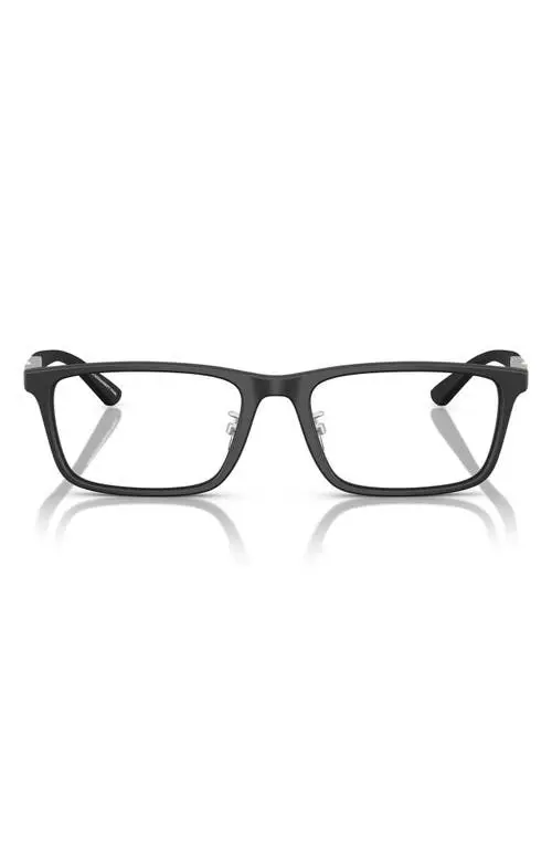 Emporio Armani 55mm Rectangle Eyeglasses - Matte Black/demo Lens