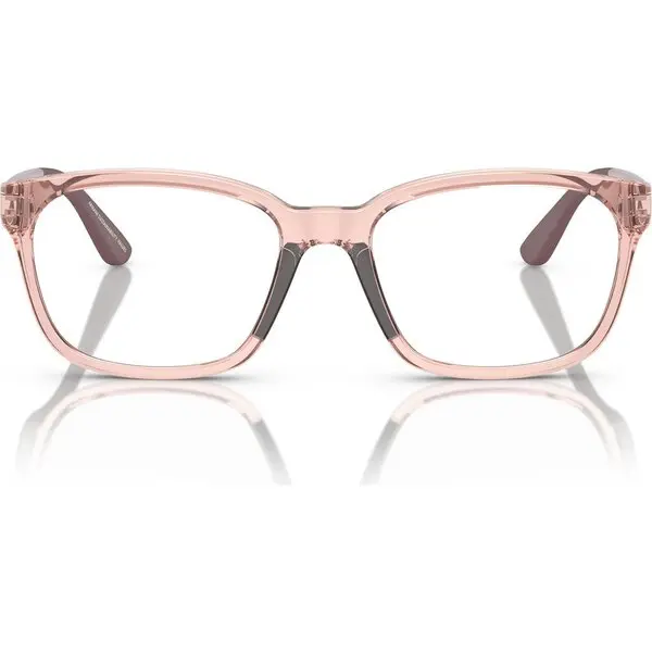 Emporio Armani 49mm Pillow Optical Glasses - Shiny Pink/demo Lens