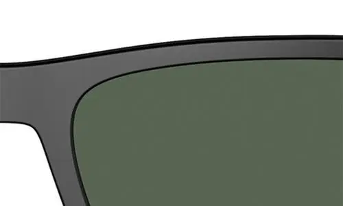 Emporio Armani 55mm Rectangular Sunglasses - Matte Black/dark Green