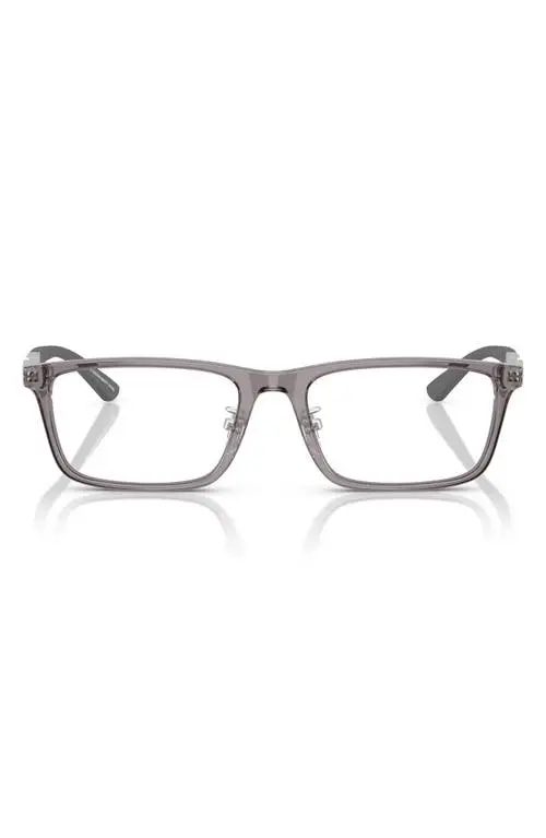 Emporio Armani 55mm Rectangle Eyeglasses - Shiny Grey/demo Lens