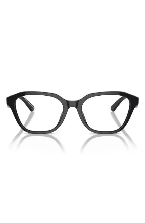 Emporio Armani 53mm Irregular Eyeglasses - Shiny Black/demo Lens