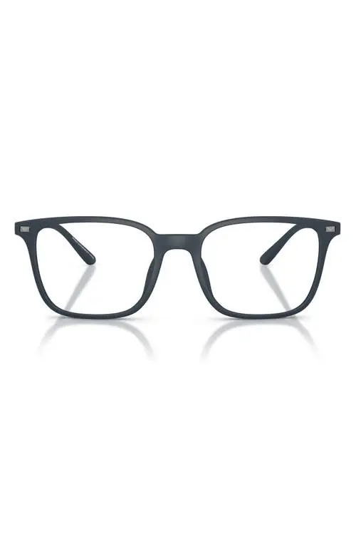 Emporio Armani 54mm Square Eyeglasses - Blue Opaco/demo Lens