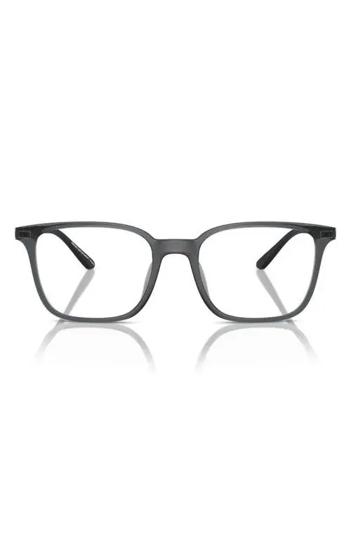 Emporio Armani 54mm Square Eyeglasses - Shiny Black/demo Lens
