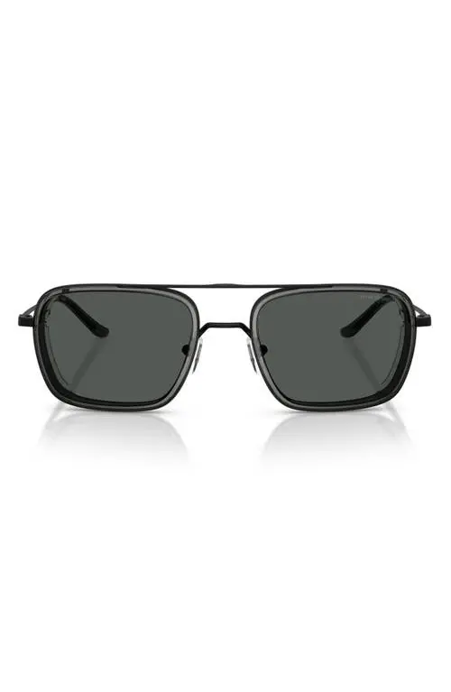 Emporio Armani 54mm Square Sunglasses - Matte Black/smoke
