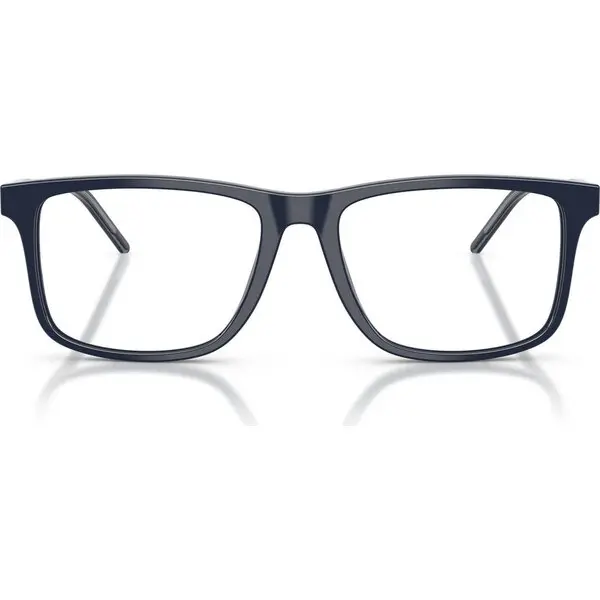 Emporio Armani 55mm Square Eyeglasses - Shiny Blue/demo Lens