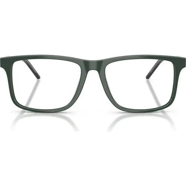 Emporio Armani 55mm Square Eyeglasses - Shiny Green/demo Lens
