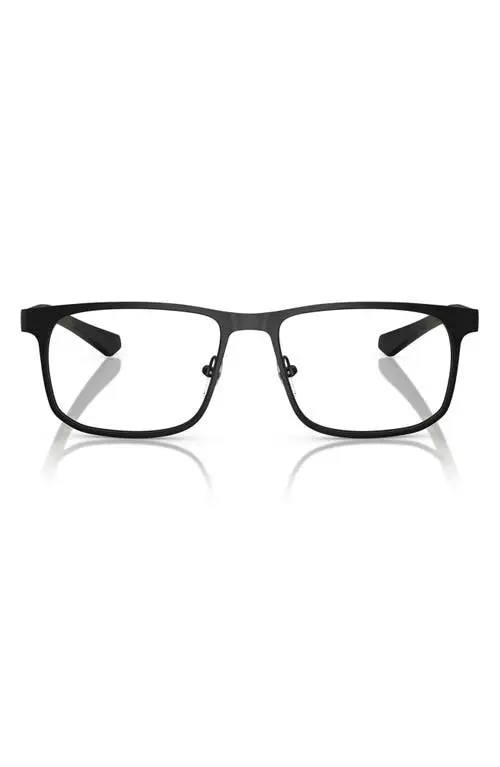 Emporio Armani 55mm Square Eyeglasses - Matte Black/demo Lens