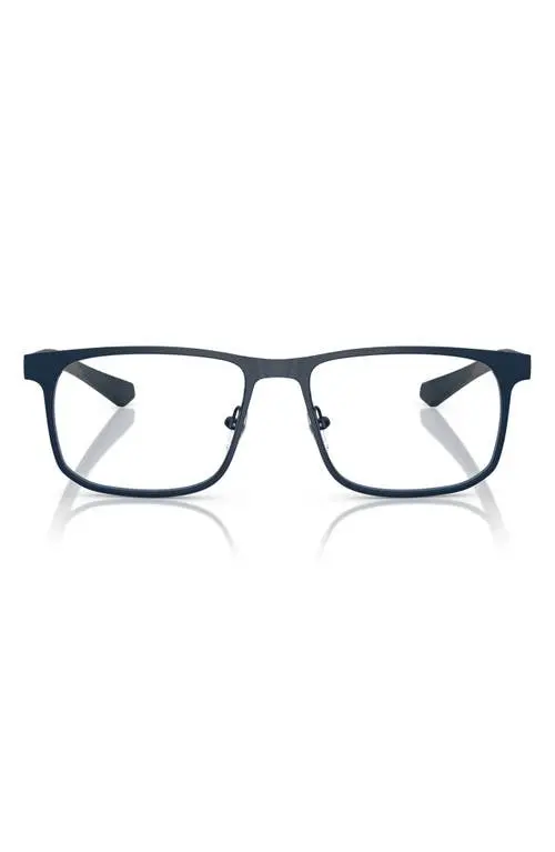 Emporio Armani 55mm Square Eyeglasses - Matte Blue/demo Lens