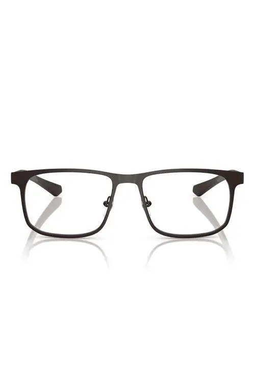 Emporio Armani 55mm Square Eyeglasses - Matte Brown/demo Lens
