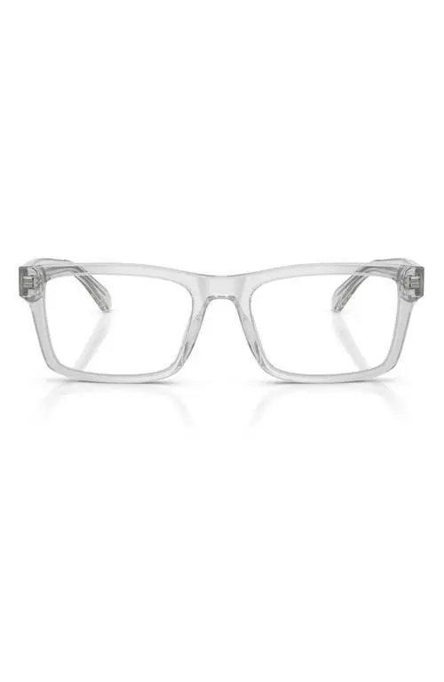 Emporio Armani 54mm Rectangle Eyeglasses - Shiny Crystal/demo Lens