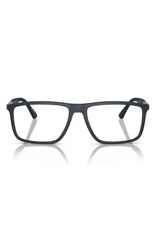 Emporio Armani 57mm Rectangle Eyeglasses - Matte Blue/demo Lens