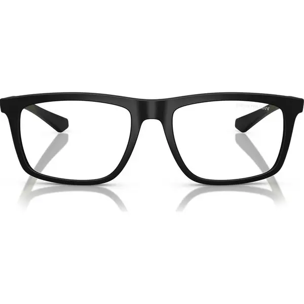 Emporio Armani 55mm Square Eyeglasses - Matte Black/clear