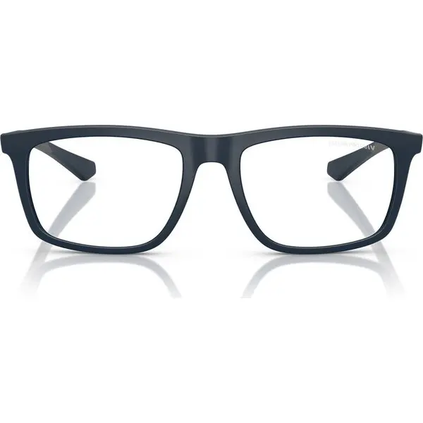 Emporio Armani 55mm Square Eyeglasses - Matte Blue/clear