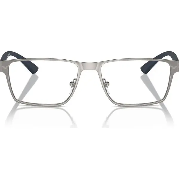 Emporio Armani 53mm Rectangle Eyeglasses - Matte Gunmetal/demo Lens