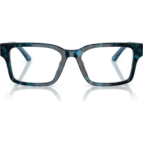 Emporio Armani 52mm Rectangle Eyeglasses - Havana Blue/demo Lens