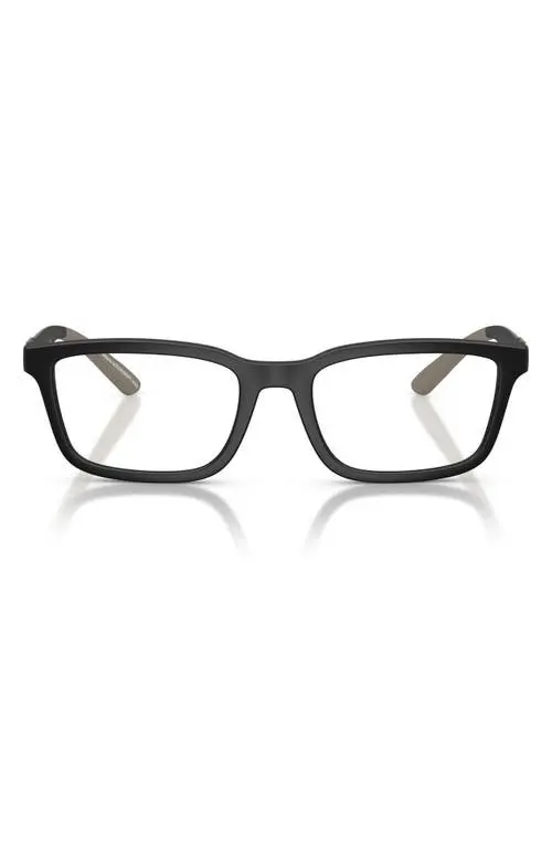 Emporio Armani 56mm Rectangle Eyeglasses - Matte Black/demo Lens