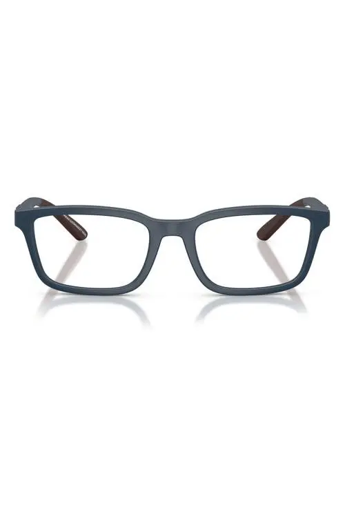 Emporio Armani 56mm Rectangle Eyeglasses - Matte Blue/demo Lens