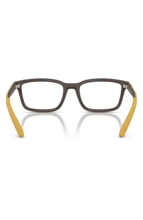 Emporio Armani 56mm Rectangle Eyeglasses - Matte Brown/demo Lens