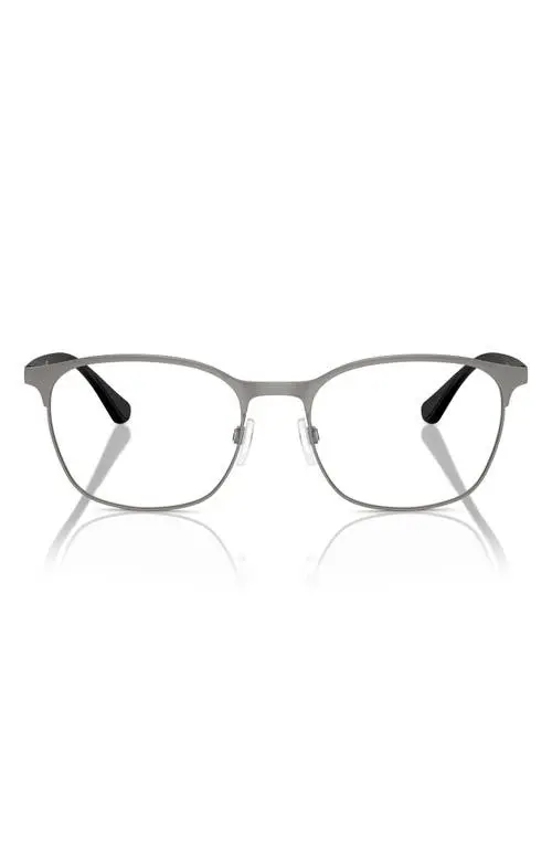 Emporio Armani 54mm Oval Optical Glasses - Matte Gunmetal/demo Lens