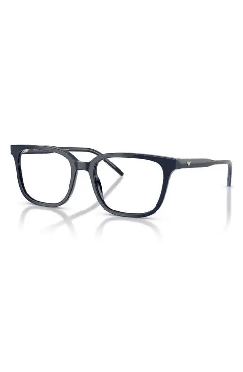 Emporio Armani 52mm Square Eyeglasses - Shiny Blue/demo Lens